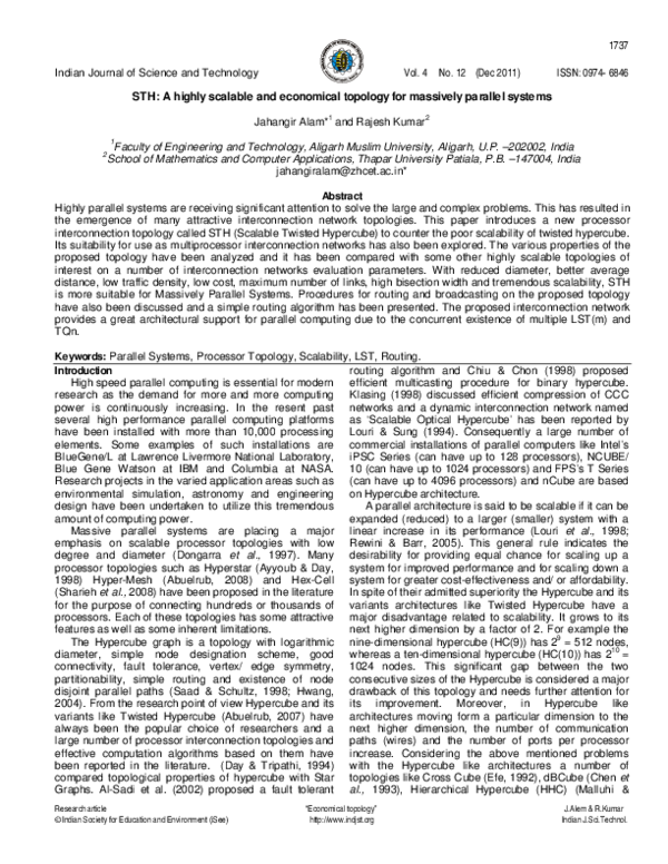 (PDF) STH: A highly scalable and economical topology for massively ...