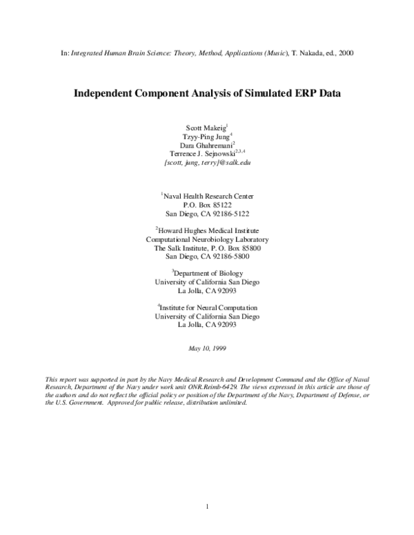 (PDF) Integrated human brain science: Theory, Method, Application (Music), chapter Independent ...