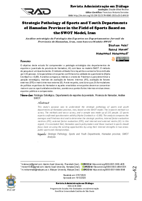 (PDF) Strategic Pathology of Sports and Youth Departments of Hamadan ...