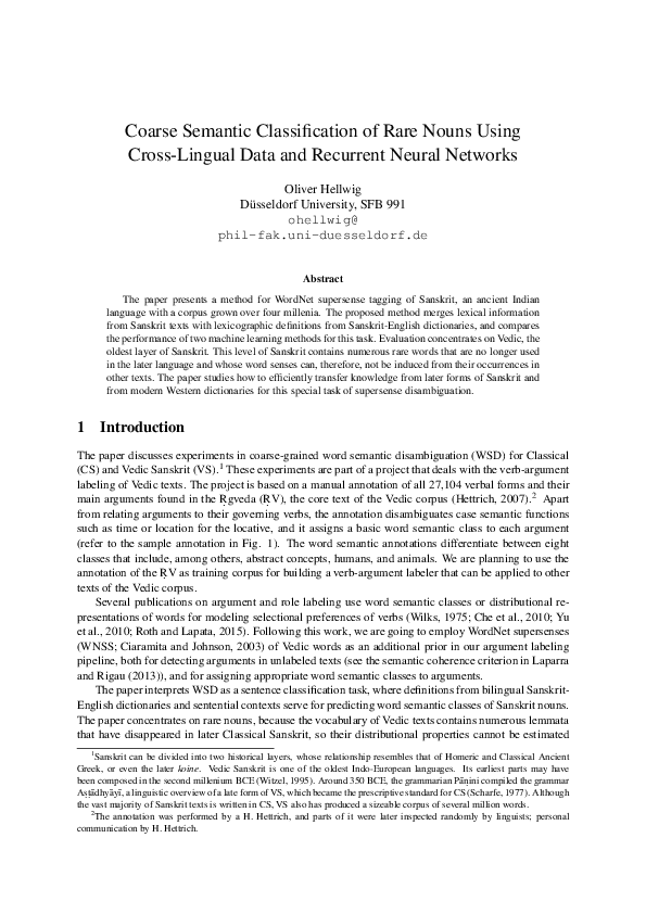(PDF) Coarse Semantic Classification of Rare Nouns Using Cross-Lingual Data and Recurrent Neural ...