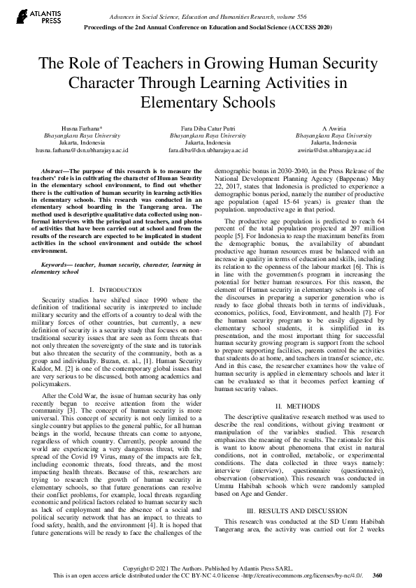 (PDF) Proceding_The Role of Teachers in Growing Human Security ...