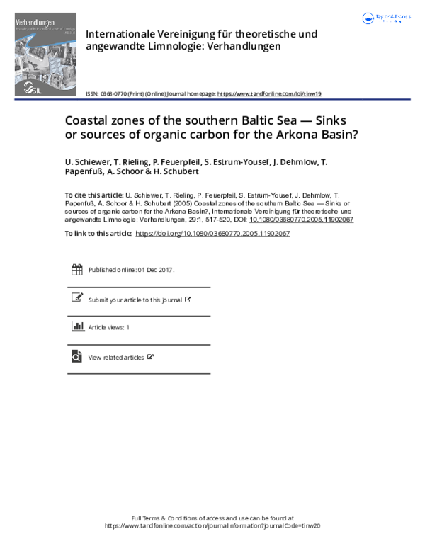 (PDF) Coastal zones of the southern Baltic Sea — Sinks or sources of ...