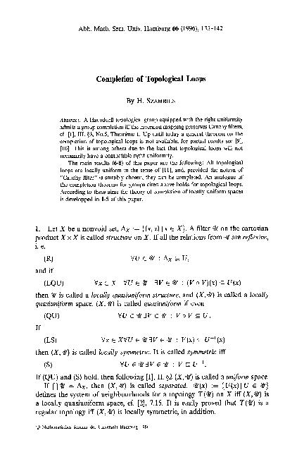 (PDF) Completion of topological loops