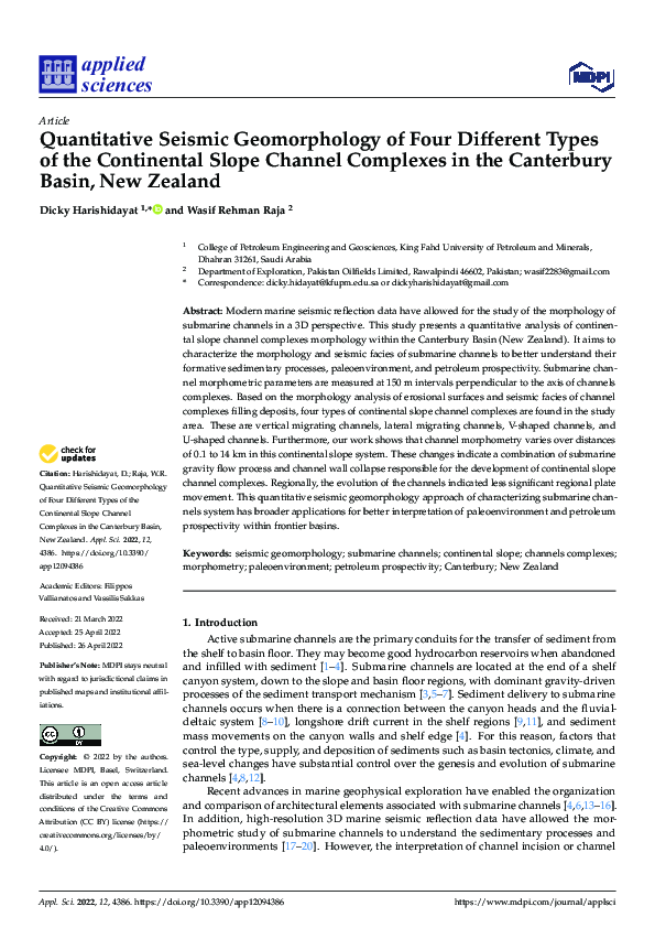(PDF) Quantitative Seismic Geomorphology of Four Different Types of the Continental Slope ...
