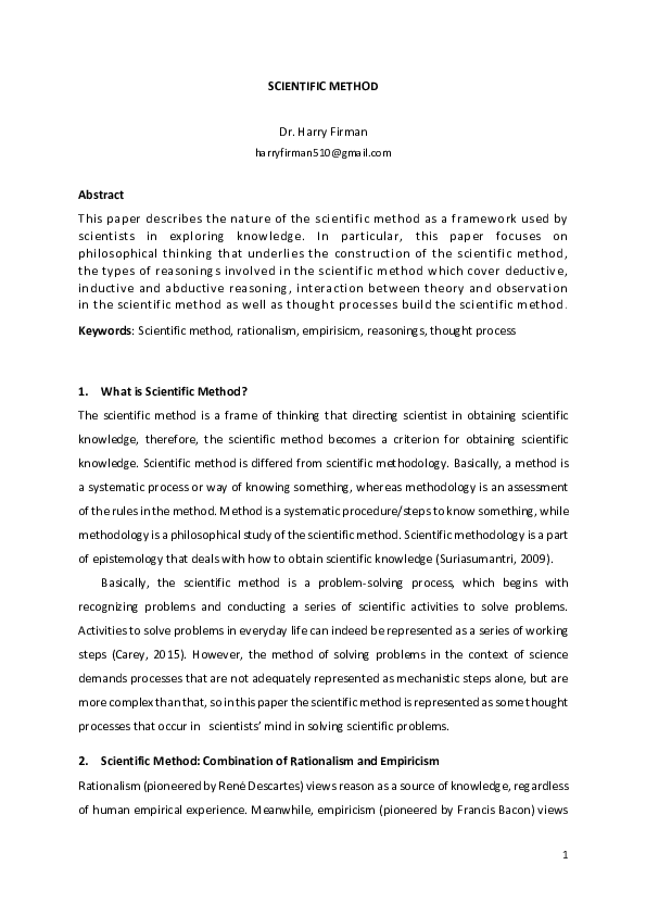 (PDF) SCIENTIFIC METHOD