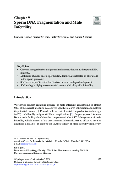 Pdf Sperm Dna Fragmentation And Male Infertility