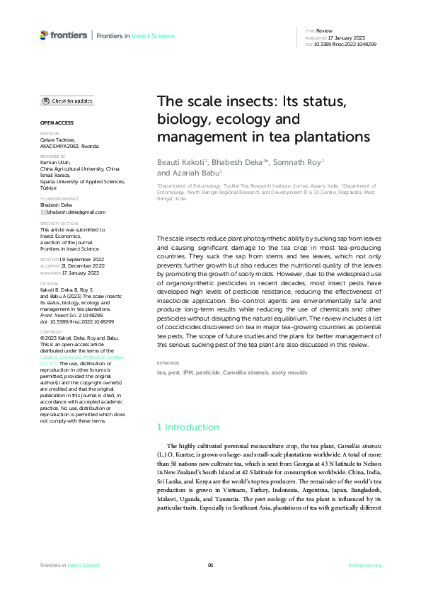 (PDF) The scale insects: Its status, biology, ecology and management in ...