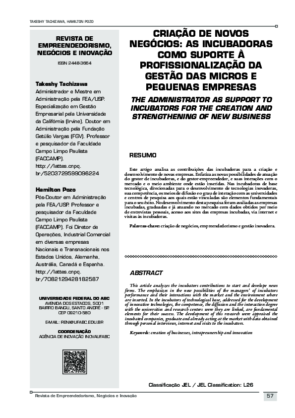 (PDF) Criação de novos negócios | Hamilton Pozo - Academia.edu