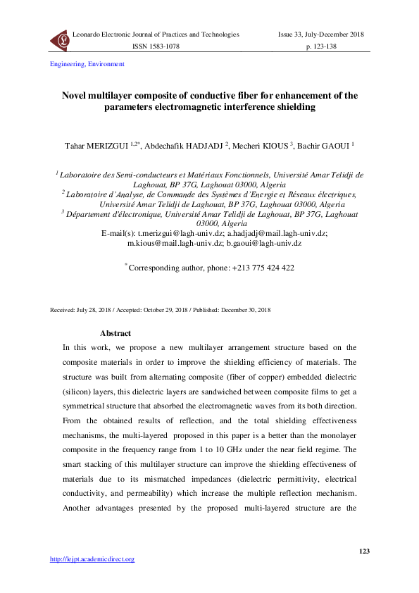 (PDF) Multilayer Composite Conductive Fiber for Enhanced EMI Shielding