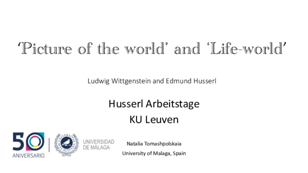 (PDF) 'Picture of the world' and 'Life-world'