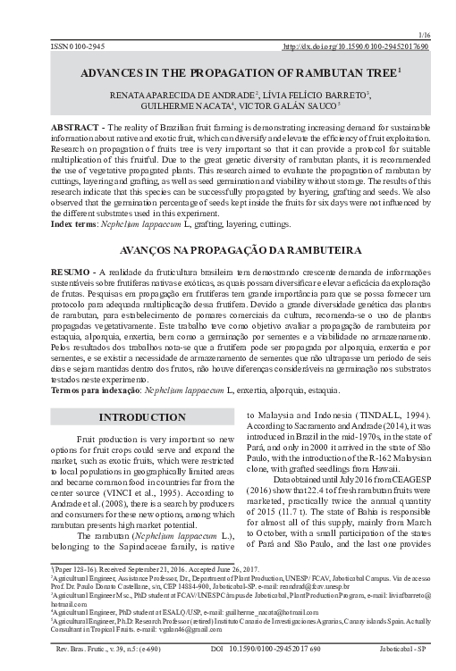 (PDF) Advances in the Propagation of Rambutan Tree