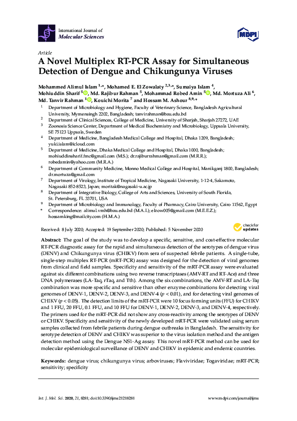 Pdf A Novel Multiplex Rt Pcr Assay For Simultaneous Detection Of