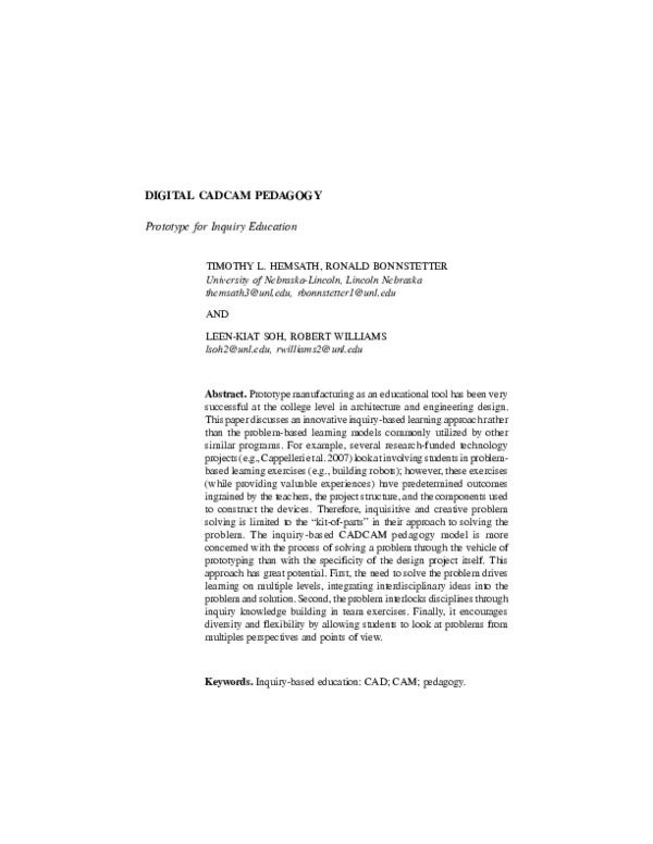 (PDF) Prototype for Inquiry Education