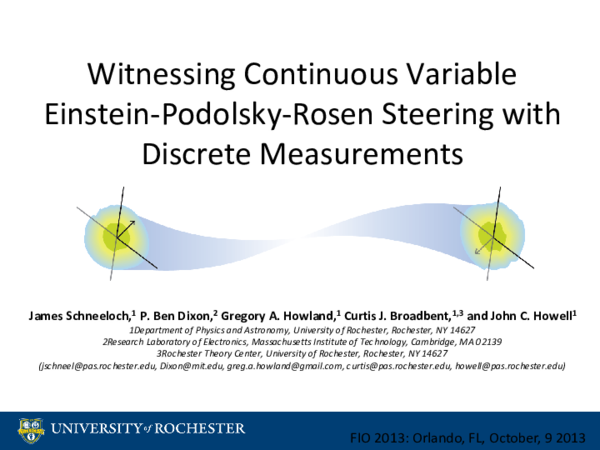 (PDF) Witnessing Continuous Variable Einstein-Podolsky-Rosen Steering with Discrete Measurements