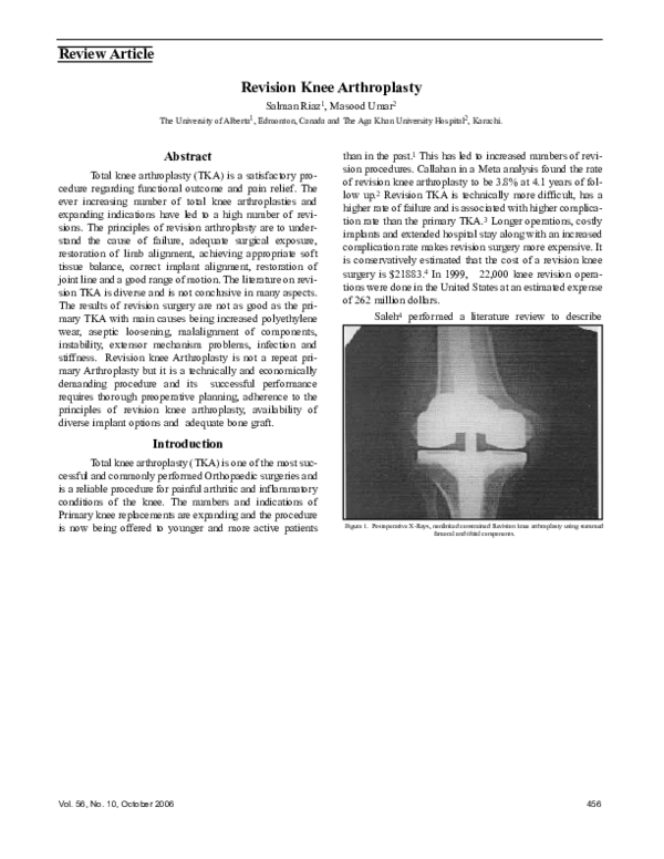 (PDF) Revision knee arthroplasty