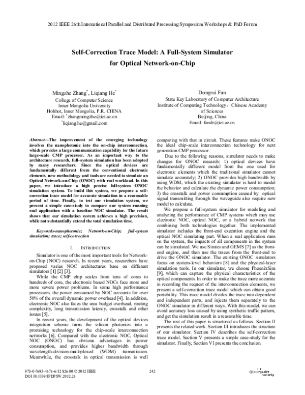 (PDF) Self-Correction Trace Model: A Full-System Simulator for Optical ...