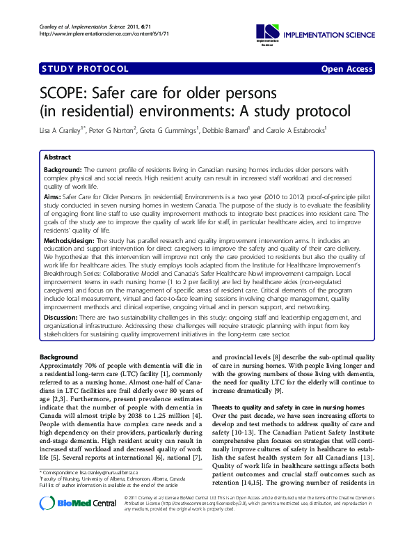 (PDF) SCOPE: Safer care for older persons (in residential) environments ...