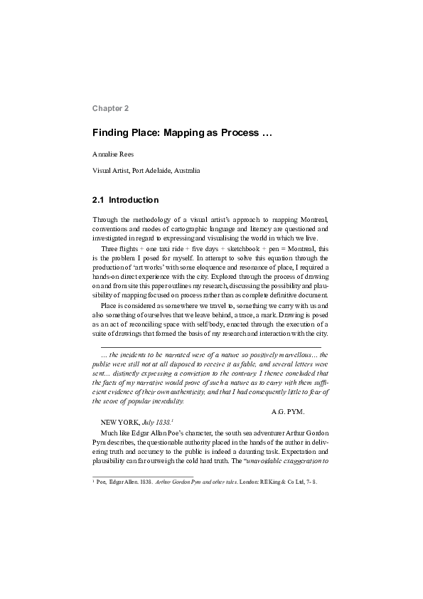 (PDF) Finding Place: Mapping as Process