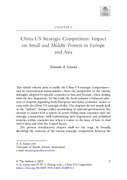 (PDF) China-US Strategic Competition: Impact on Small and Middle Powers ...