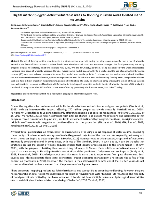 (PDF) Digital methodology to detect vulnerable areas to flooding in ...