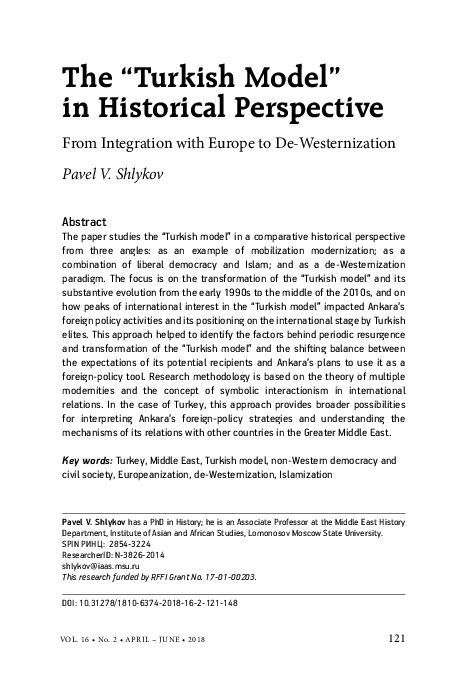 (PDF) The “Turkish Model” in Historical Perspective