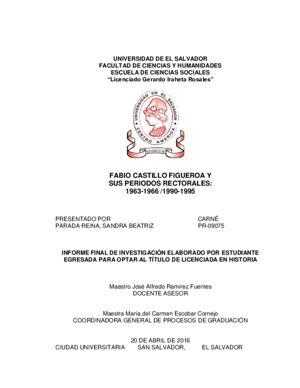 (PDF) INFORME FINAL DE INVESTIGACIÓN ELABORADO POR ESTUDIANTE EGRESADA PARA OPTAR AL TÍTULO DE ...