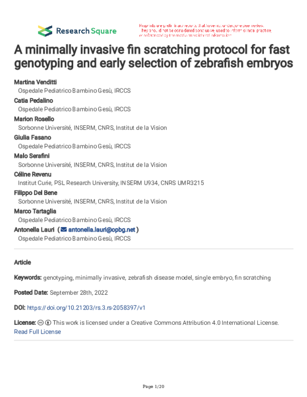 (PDF) A minimally invasive fin scratching protocol for fast genotyping and early selection of ...