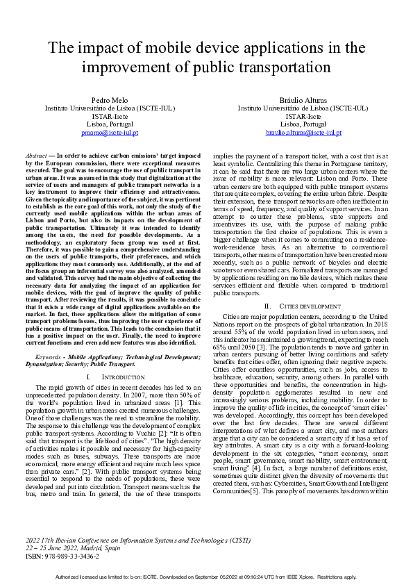 (PDF) The impact of mobile device applications in the improvement of ...