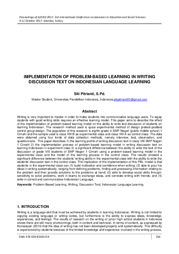 (PDF) On Indonesian Language Learning