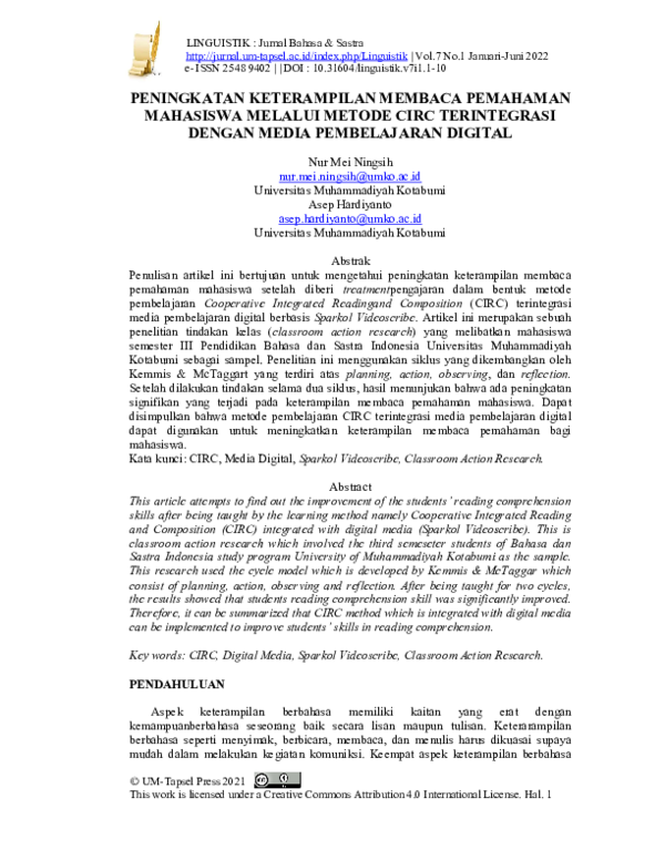 (PDF) Peningkatan Keterampilan Membaca Pemahaman Melalui Survey ...