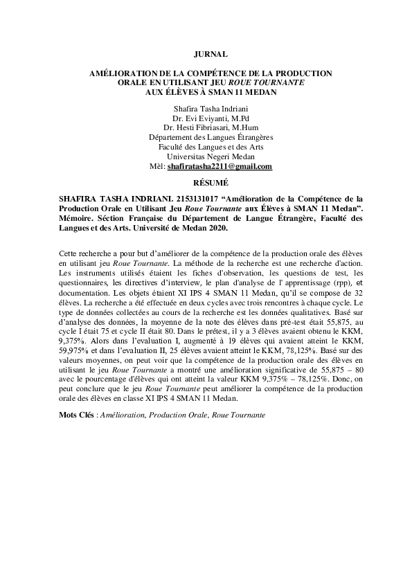 (PDF) Amélioration De La Compétence De La Production Orale en Utilisant ...
