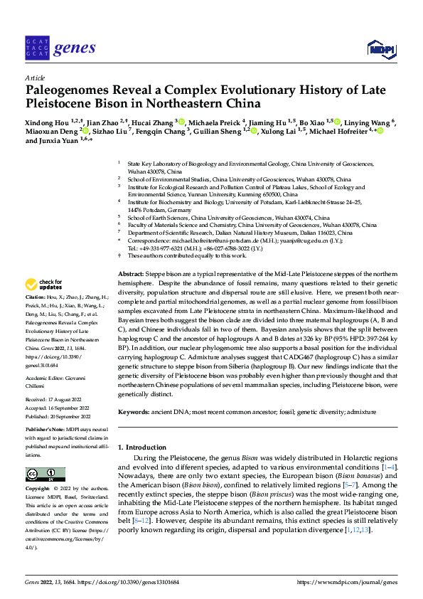 (PDF) Paleogenomes Reveal a Complex Evolutionary History of Late ...