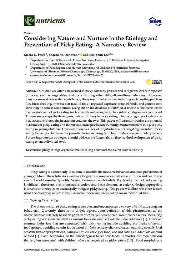 (PDF) Considering Nature and Nurture in the Etiology and Prevention of ...