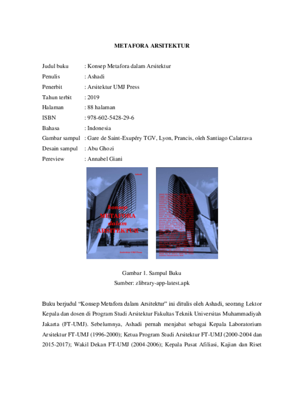 (PDF) Teks Ulasan Buku_Konsep Metafora dalam Arsitektur (PDF) Teks Ulasan Buku_Konsep Metafora dalam Arsitektur