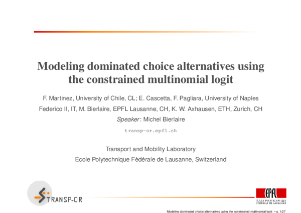 Pdf Modeling Dominated Choice Alternatives Using The Constrained Multinomial Logit