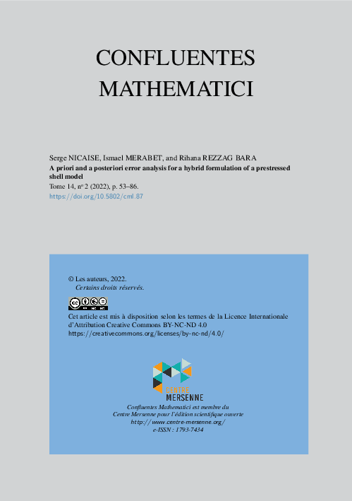 Pdf A Priori And A Posteriori Error Analysis For A Hybrid Formulation
