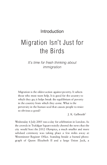 (PDF) Introduction: Migration Isn’t Just for the Birds It’s time for ...