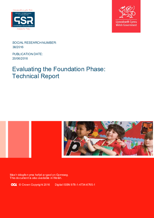 (PDF) Evaluating the Foundation Phase: technical report | Mirain Rhys ...