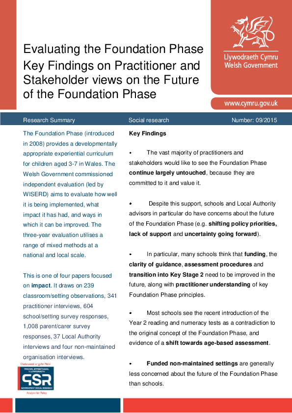(PDF) Evaluating the Foundation Phasekey findings on practitioner ...