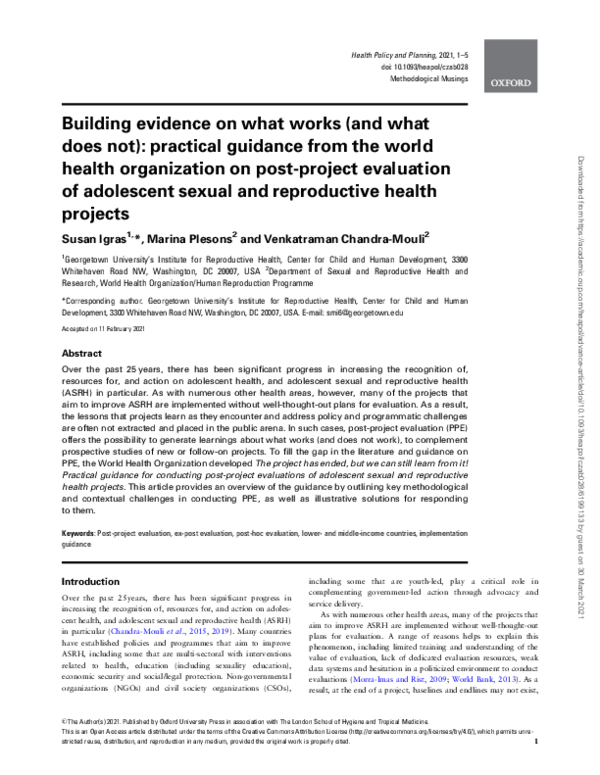 (PDF) Building evidence on what works (and what does not): practical ...