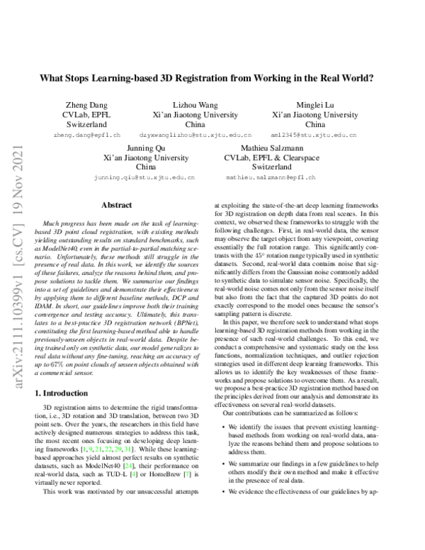 (PDF) What Stops Learning-based 3D Registration from Working in the ...