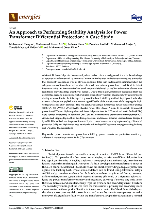 (PDF) An Approach to Performing Stability Analysis for Power ...