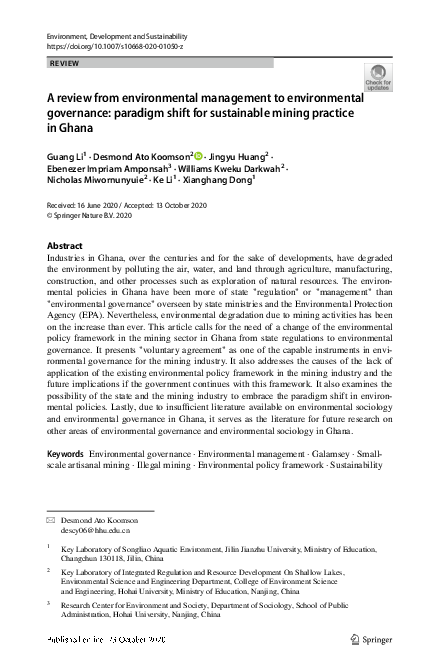 (PDF) A review from environmental management to environmental ...