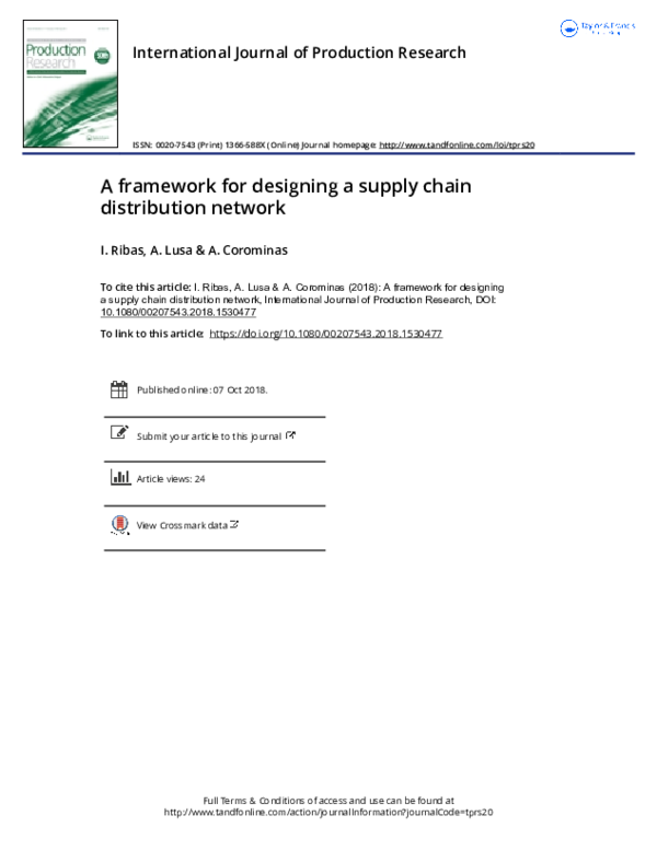 (PDF) A framework for designing a supply chain distribution network