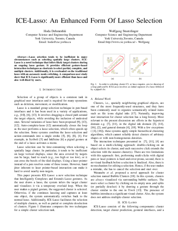 (PDF) ICE-Lasso: An enhanced form of Lasso selection