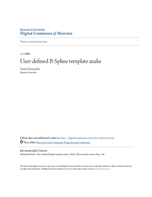 (PDF) User-defined B-Spline template snake | hoda dehmeshki - Academia.edu
