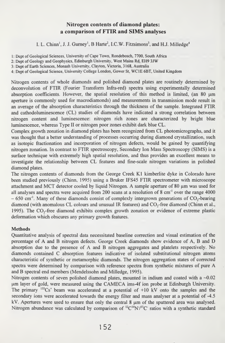 (PDF) Nitrogen contents of diamond plates: a comparison of FTIR and ...