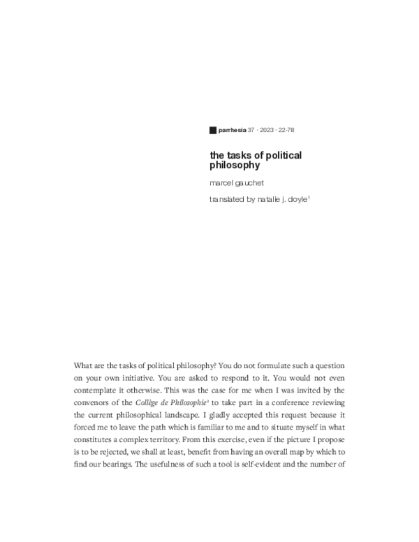 (PDF) the tasks of political philosophy