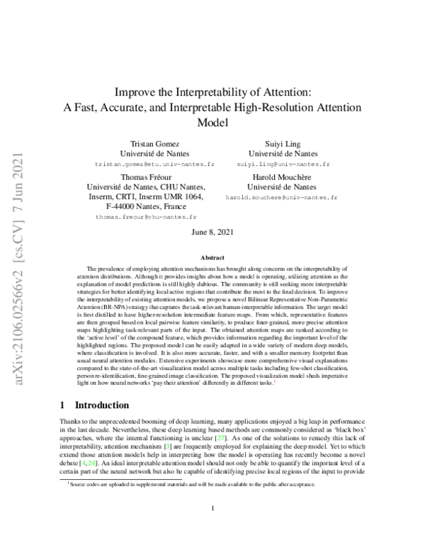 (PDF) Improve the Interpretability of Attention: A Fast, Accurate, and ...
