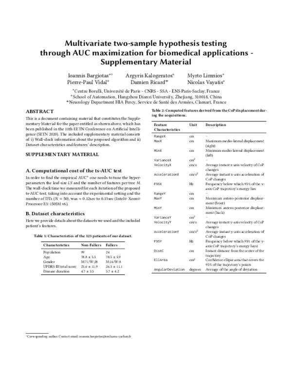Pdf Multivariate Two Sample Hypothesis Testing Through Auc 2556